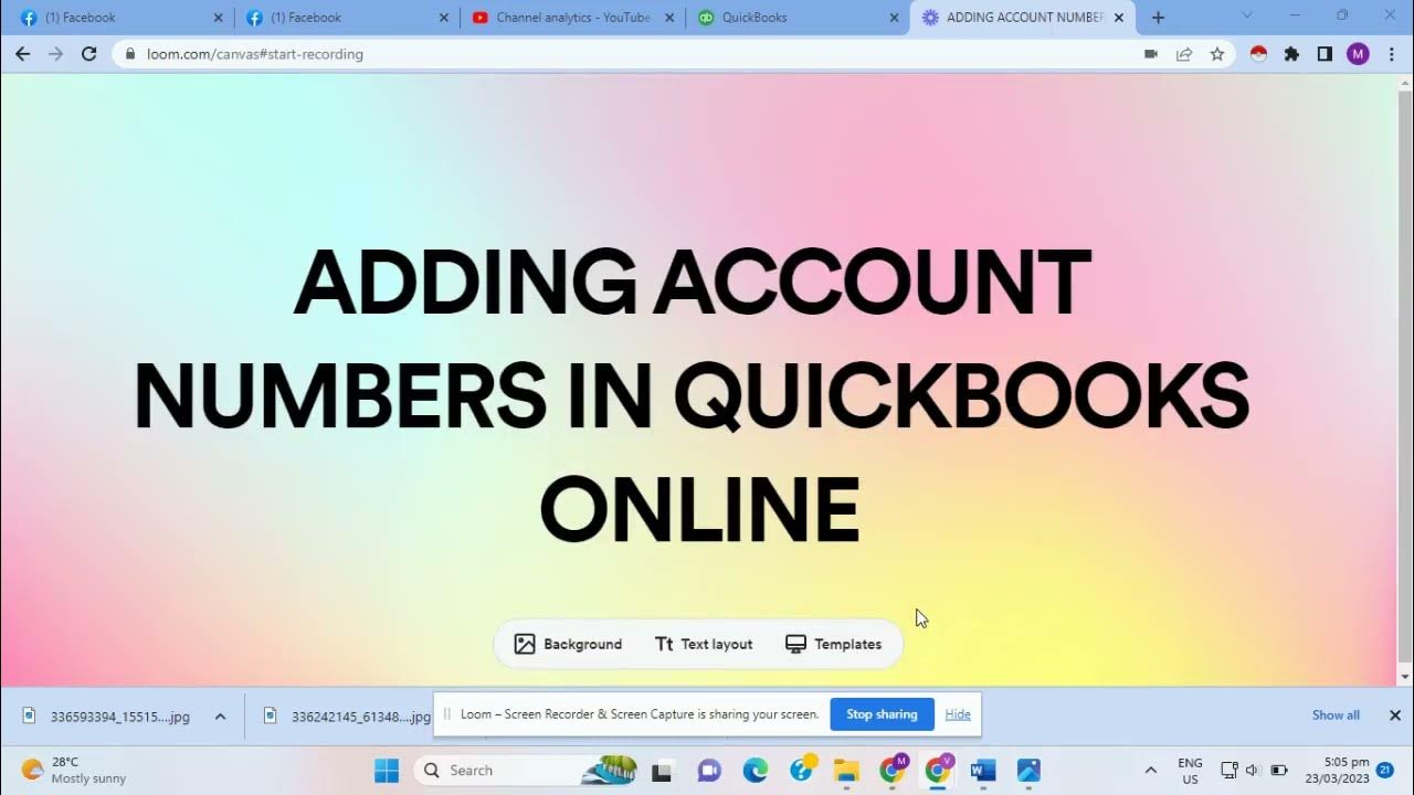 ADDING ACCOUNT NUMBERS IN QUICKBOOKS ONLINE - YouTube
