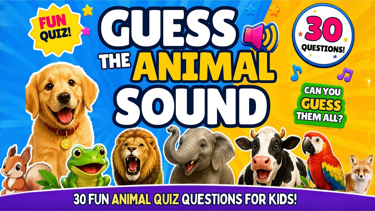 Guess the Animal Sound 🐶🔊 | 30 Fun Animal Quiz Questions for Kids ...