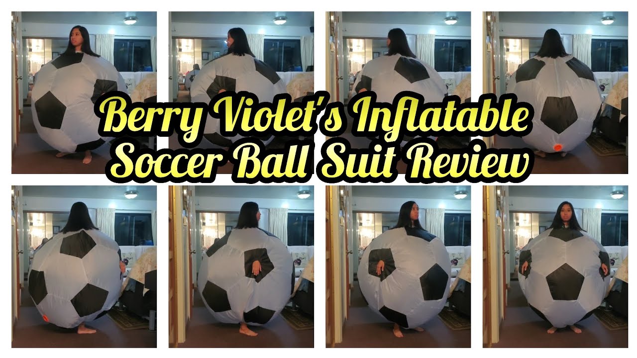 Berry Violet's Inflatable Soccer Ball Suit Review - YouTube
