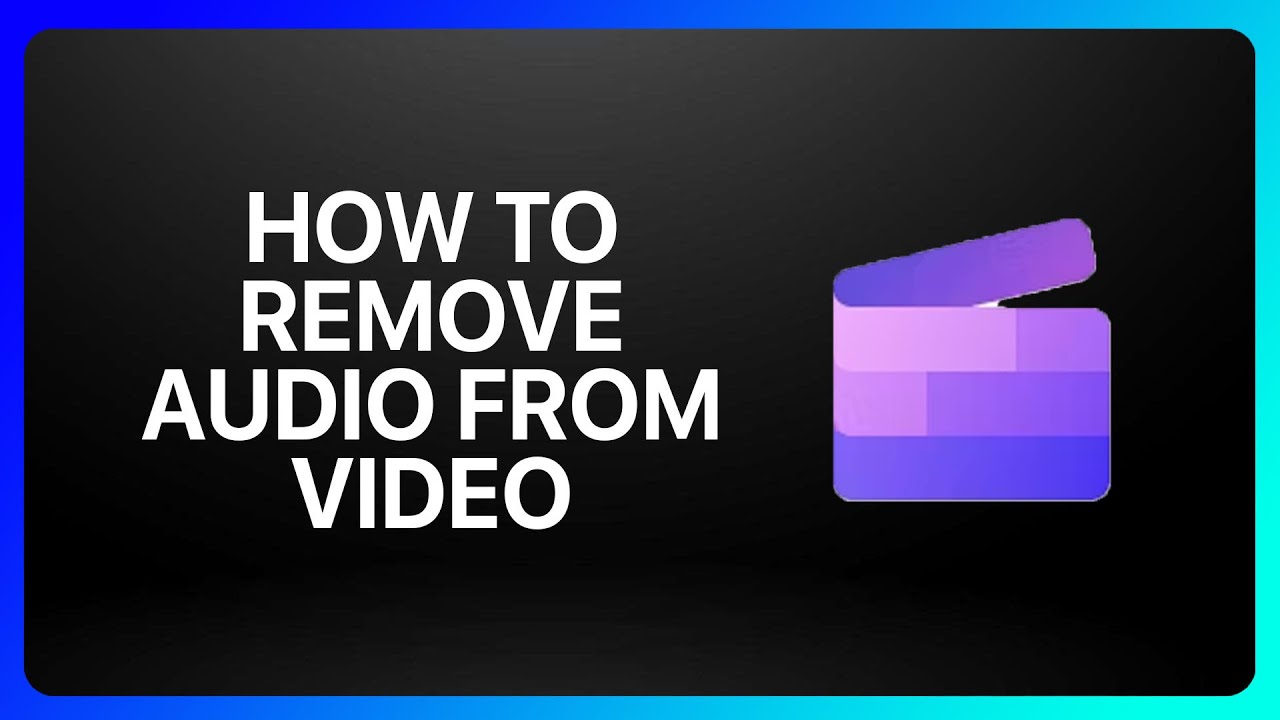 How To Remove Audio From Video In Clipchamp Tutorial - YouTube