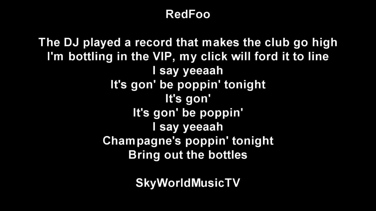 RedFoo (of LMFAO) - Bring out the bottles lyrics - YouTube