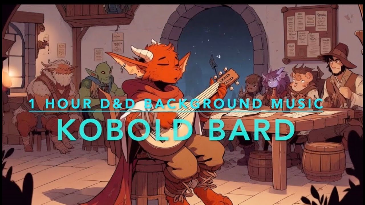 1 Hour with a Kobold Bard, background D&D music. Study, Sleep, relax to ...