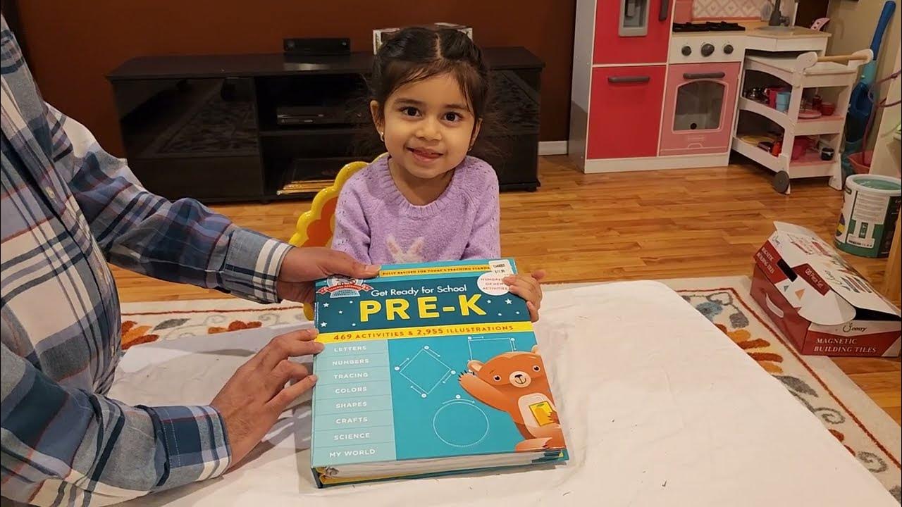 3 year old completed 4 to 5 year old Pre K books activity, tracing and ...