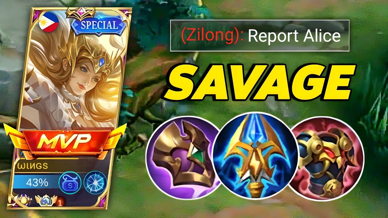 WTF TANK DAMAGE BUILD!! ALICE AUTO SAVAGE IN THIS BUILD | ALICE ...