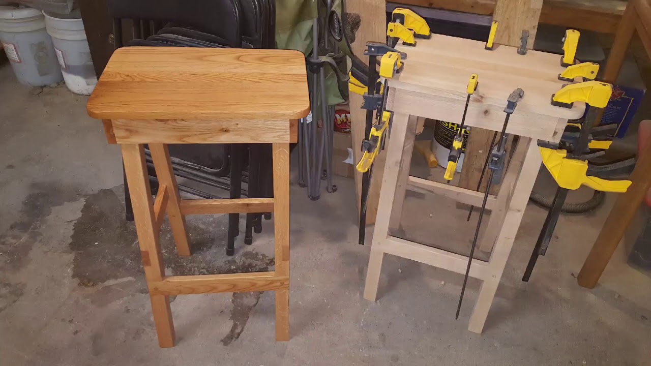 Chess table and stools, with surprise chess set - YouTube