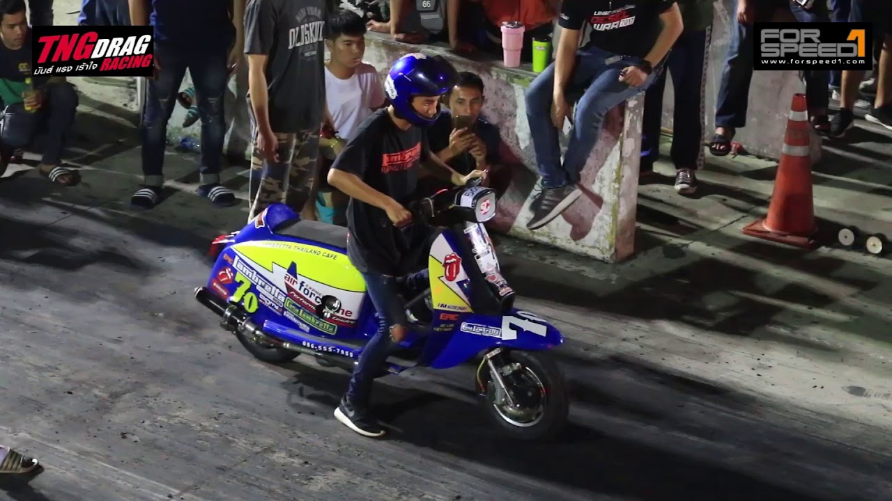 Scooter รุ่น Super Open งาน TNG Scooter Drag Day 2018 - YouTube