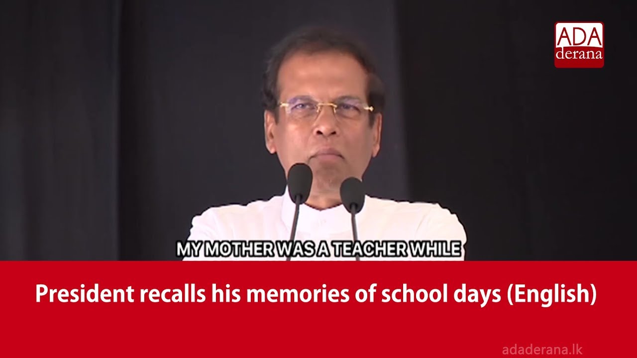 President recalls his memories of school days (English) - YouTube
