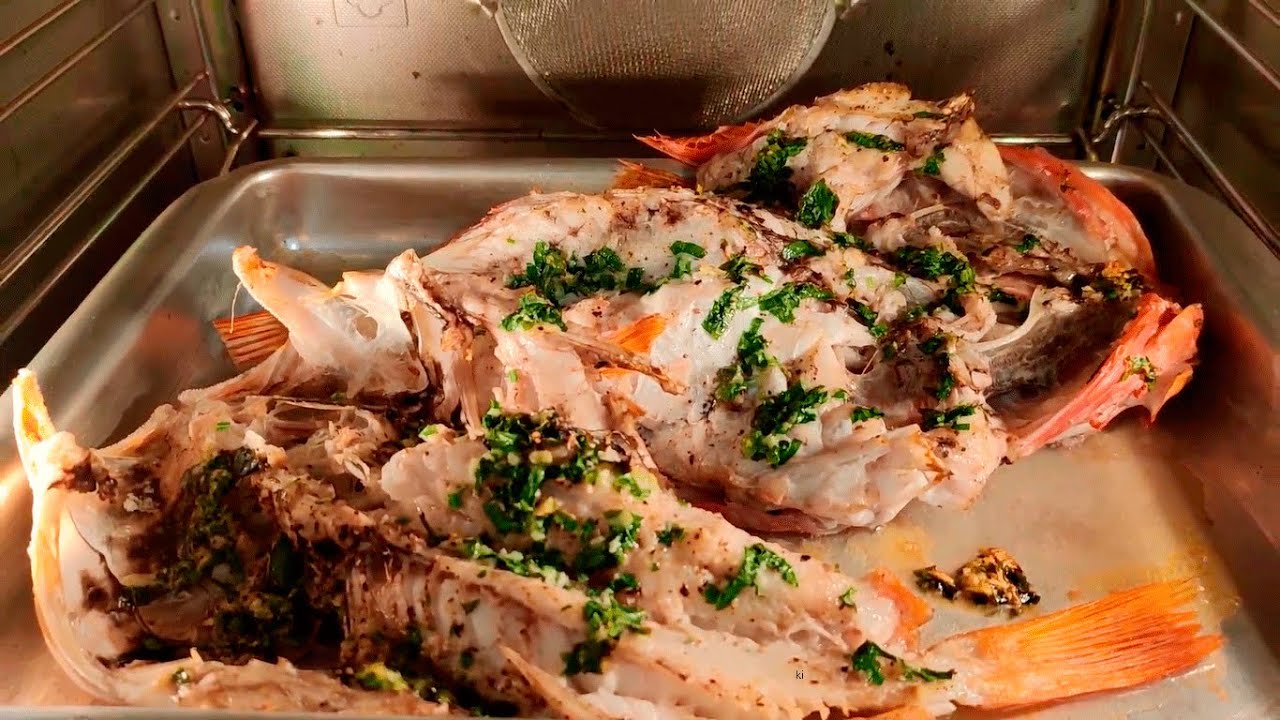 Receta de cabracho y gallineta a la espalda, fàcil y deliciosa ...