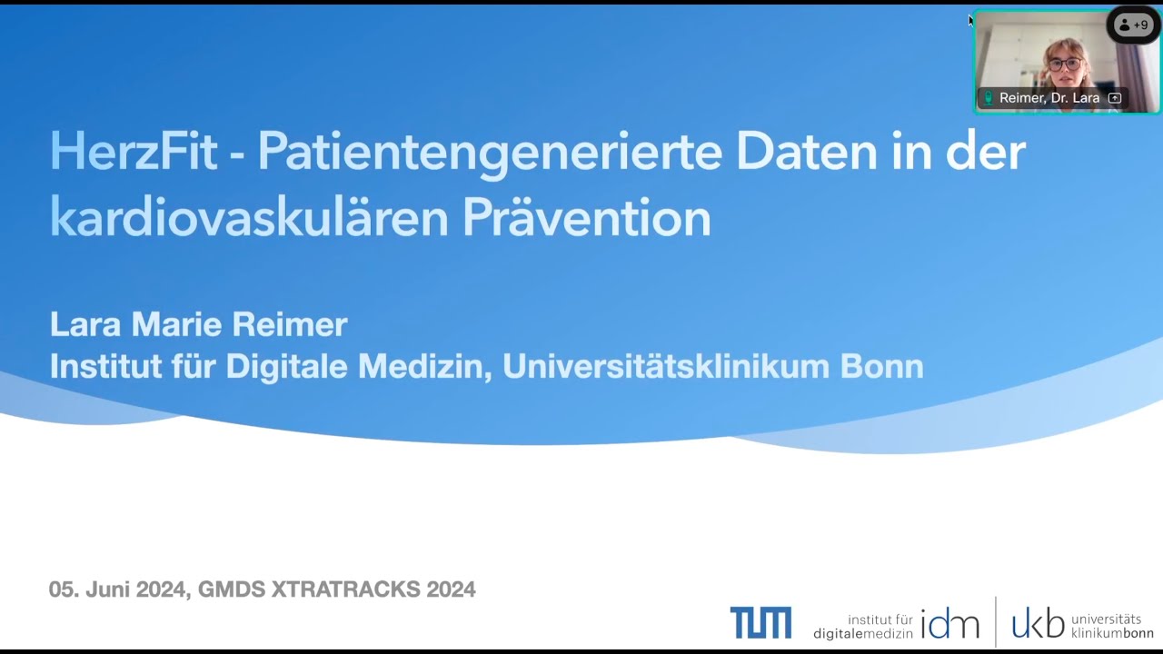 XtraTracks 2024: Lara Reimer - HerzFit-Patientengenerierte Daten in der ...