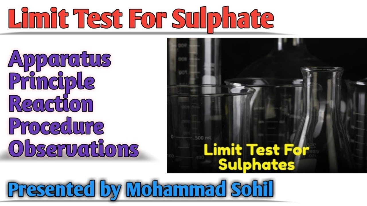 Limit Test For Sulphate | Principle | Reaction | Procedure ...