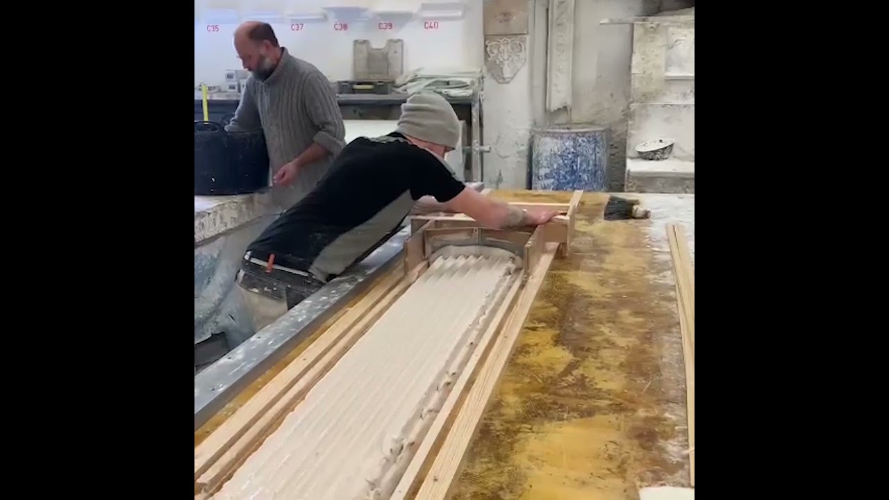 Fibrous plaster running mould at Plasterite - YouTube