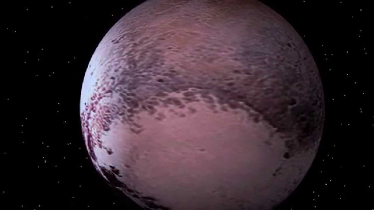 Pluto HD Flyover Simulation w/Real NASA Footage - YouTube