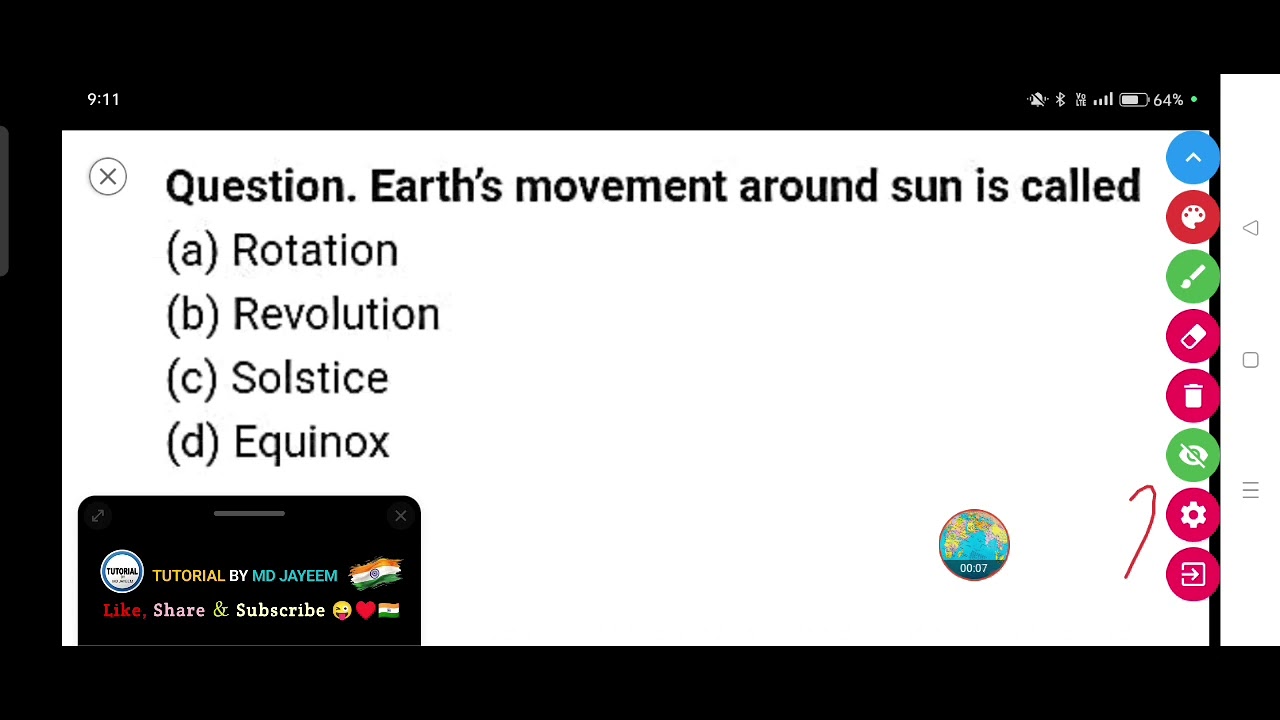Earth's movement around sun is called. - YouTube