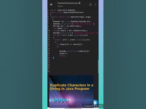 Duplicate Characters in a String 💯|| Java program || #shorts #viral #java #interview - YouTube