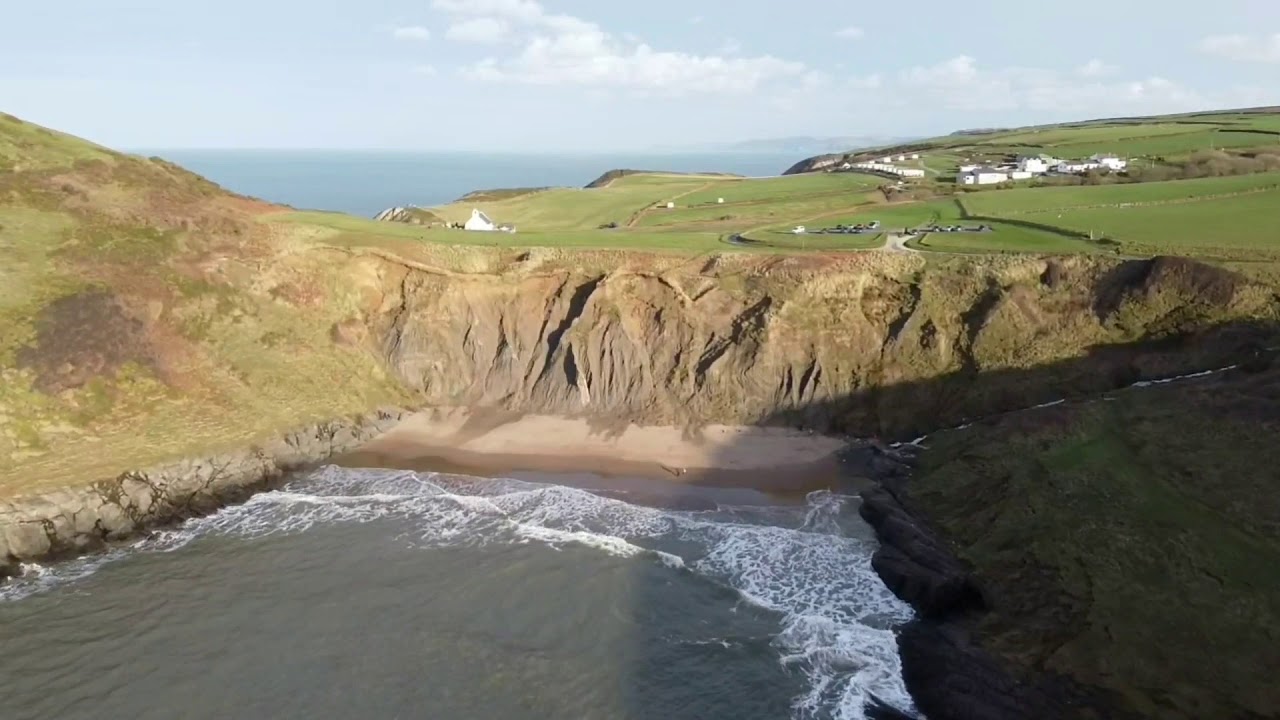 Mwnt West Wales National Trust Drone Footage - YouTube