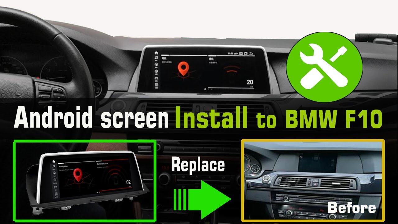 2020 BMW 5 series F10 F11 android screen installation DIY BMW F10 ...