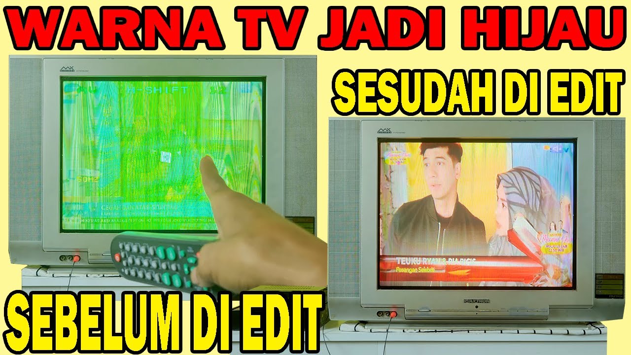 MENGATASI WARNA HIJAU DI LAYAR TV TABUNG POLYTRON SAAT PASANG SET TOP ...