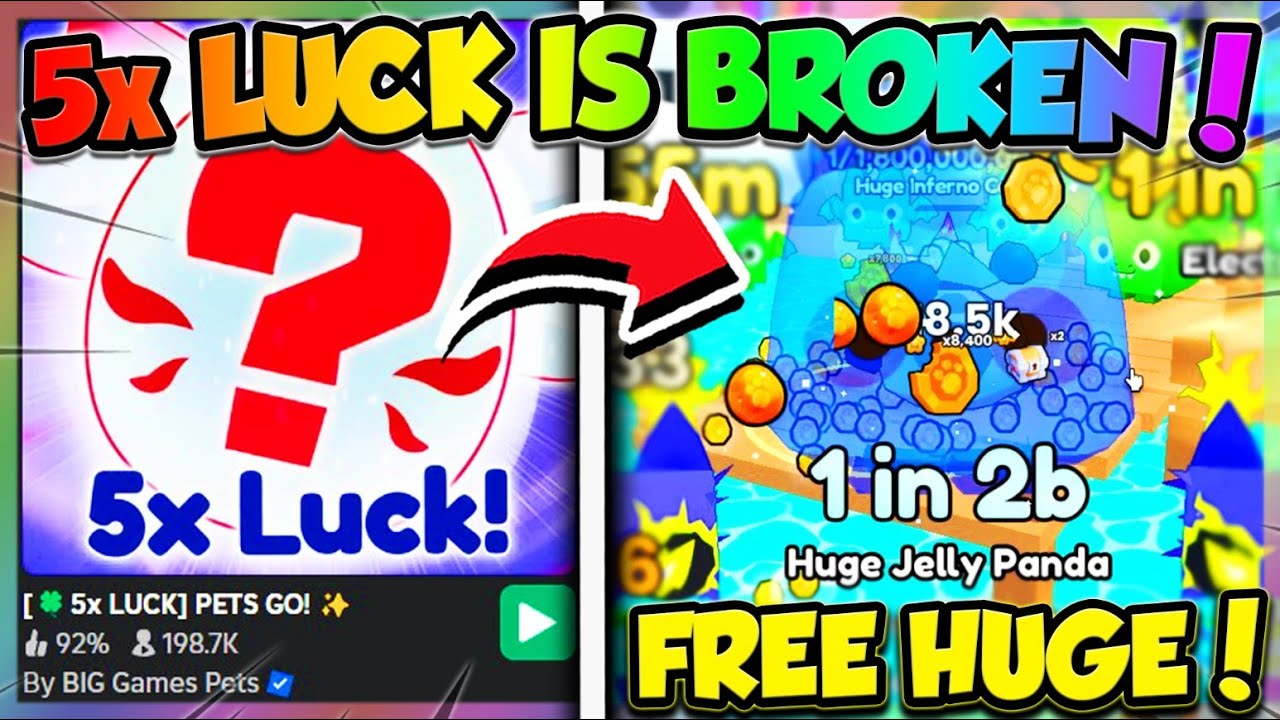 *5x LUCK* EVENT GOT ME THE NEW HUGE in PETS GO!! (Roblox) - YouTube