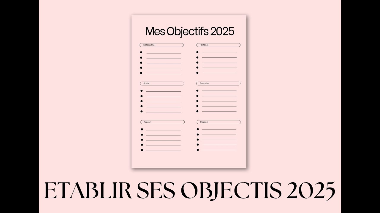 Établissez Vos Objectifs 2025 avec Cette Fiche d’Agenda à Imprimer 🎯📋 ...