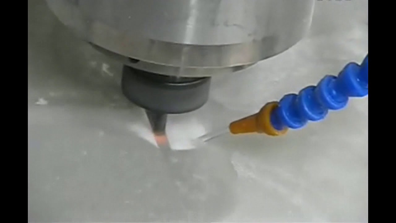 Stone carving machine cutting slate - YouTube
