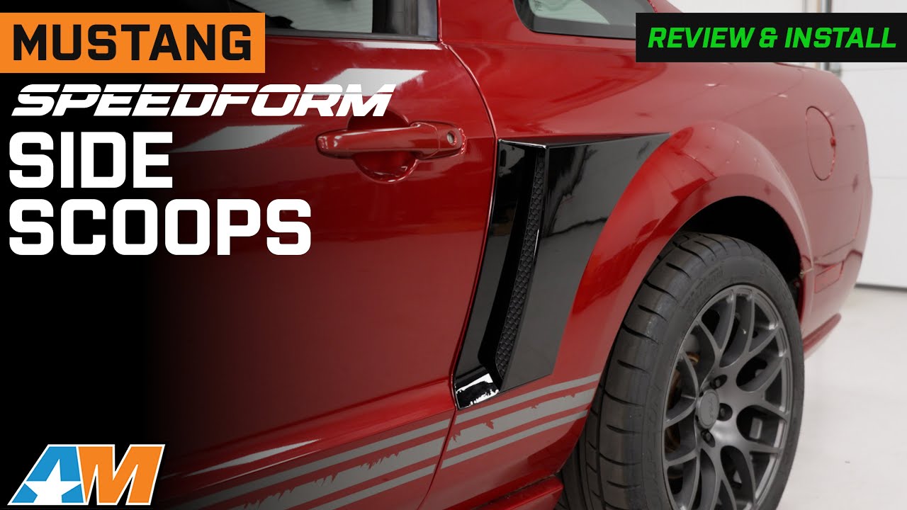 2005-2009 Mustang SpeedForm Side Scoops Review & Install - YouTube