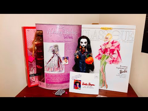 Robert Best Barbie Unboxing & 2005 Bob Mackie Holiday Barbie (My Fashion Designer Doll Collection)