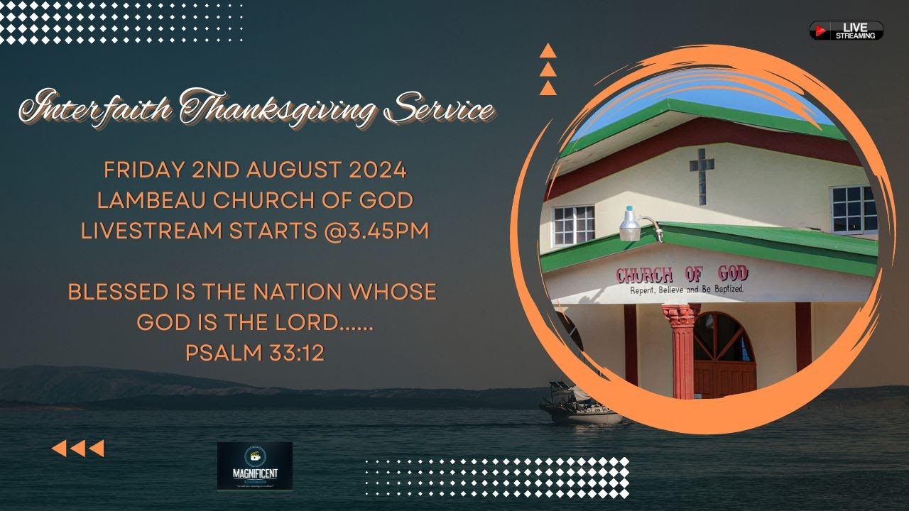 Interfaith Thanksgiving Service - Friday 2nd August 2024 - YouTube