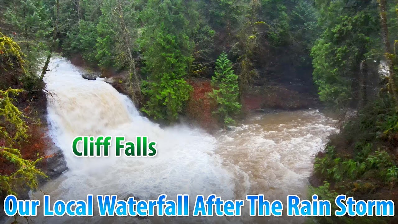 Our Local Waterfall, Cliff Falls, After A Powerful Rain Storm - YouTube