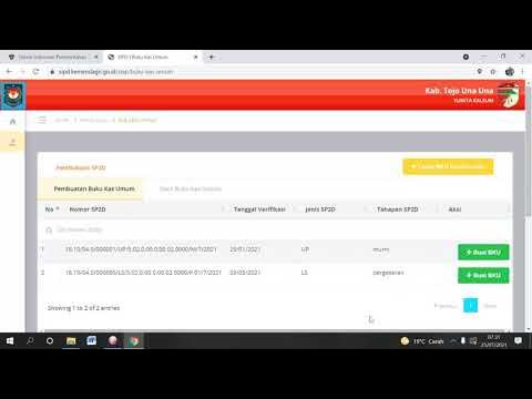 Pembuatan BKU Bendahara Pengeluaran pada SIPD - YouTube