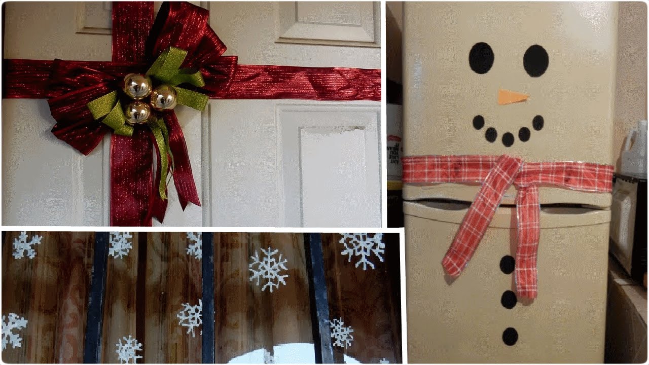 Como hacer un Moño para puerta, Adornos Navideños - YouTube