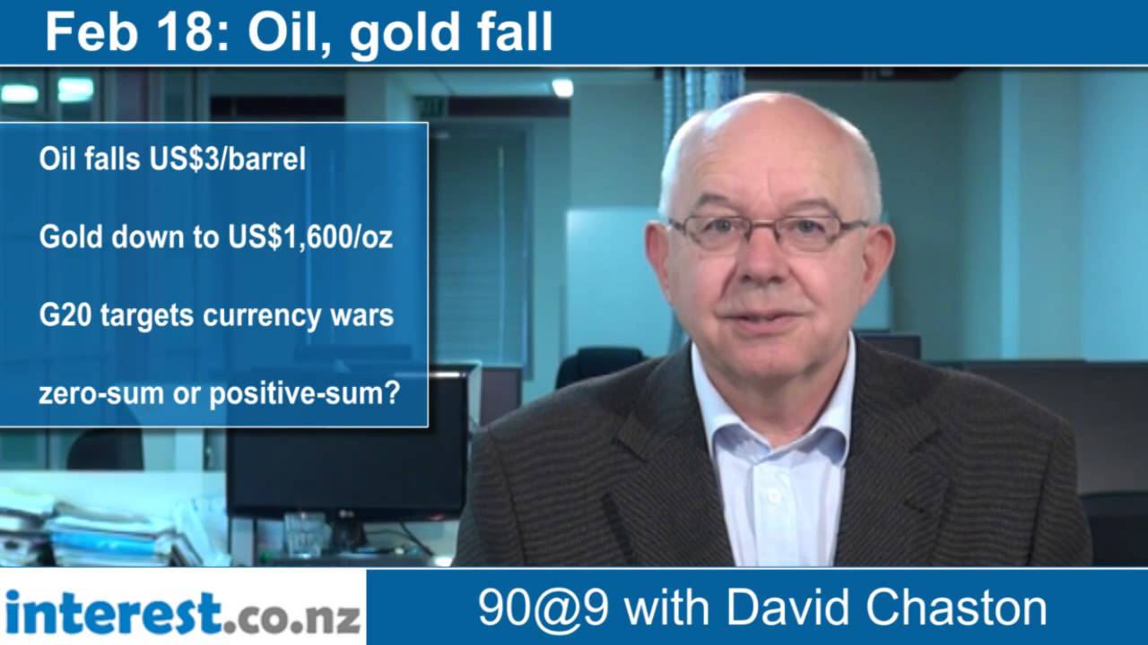 90 seconds at 9 am: Oil, gold fall (news with David Chaston) - YouTube
