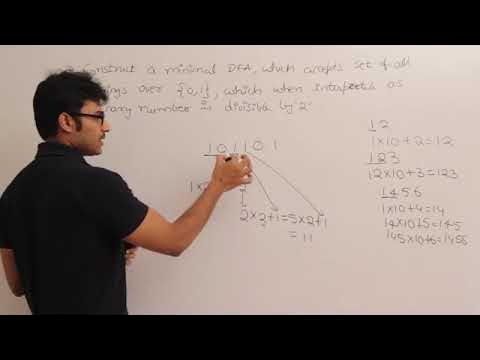 Theory Of Computation 6, DFA construction of binary no which is divisible by 2 and number system ...