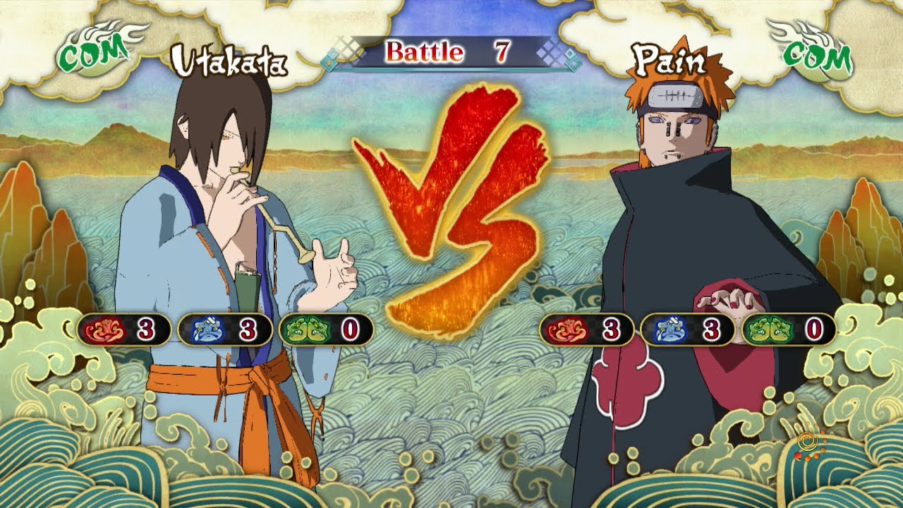 Naruto Shippuden: Ultimate Ninja Storm 3, Utakata VS Pain! - YouTube