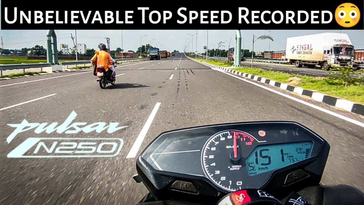 Bajaj Pulsar N250 Top Speed | 151 Km/h | Unbelievable Top Speed 😍 R15M ...