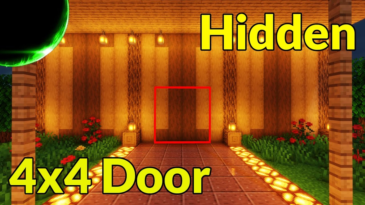 Easy Hidden 4x4 Piston Door (Java Edition, 1.21.11 & Down) | Minecraft Redstone Engineering ...