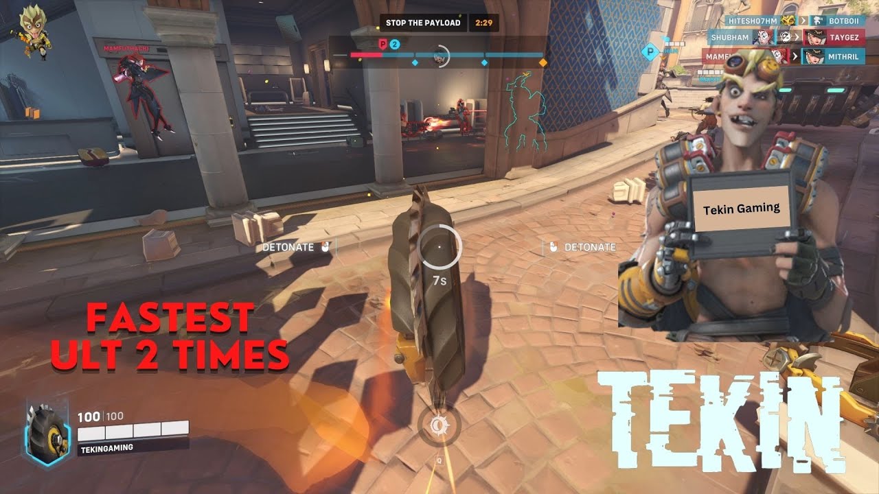 Fastest Junkrat ULT 2 times - Overwatch 2 | Tekin Gaming - YouTube
