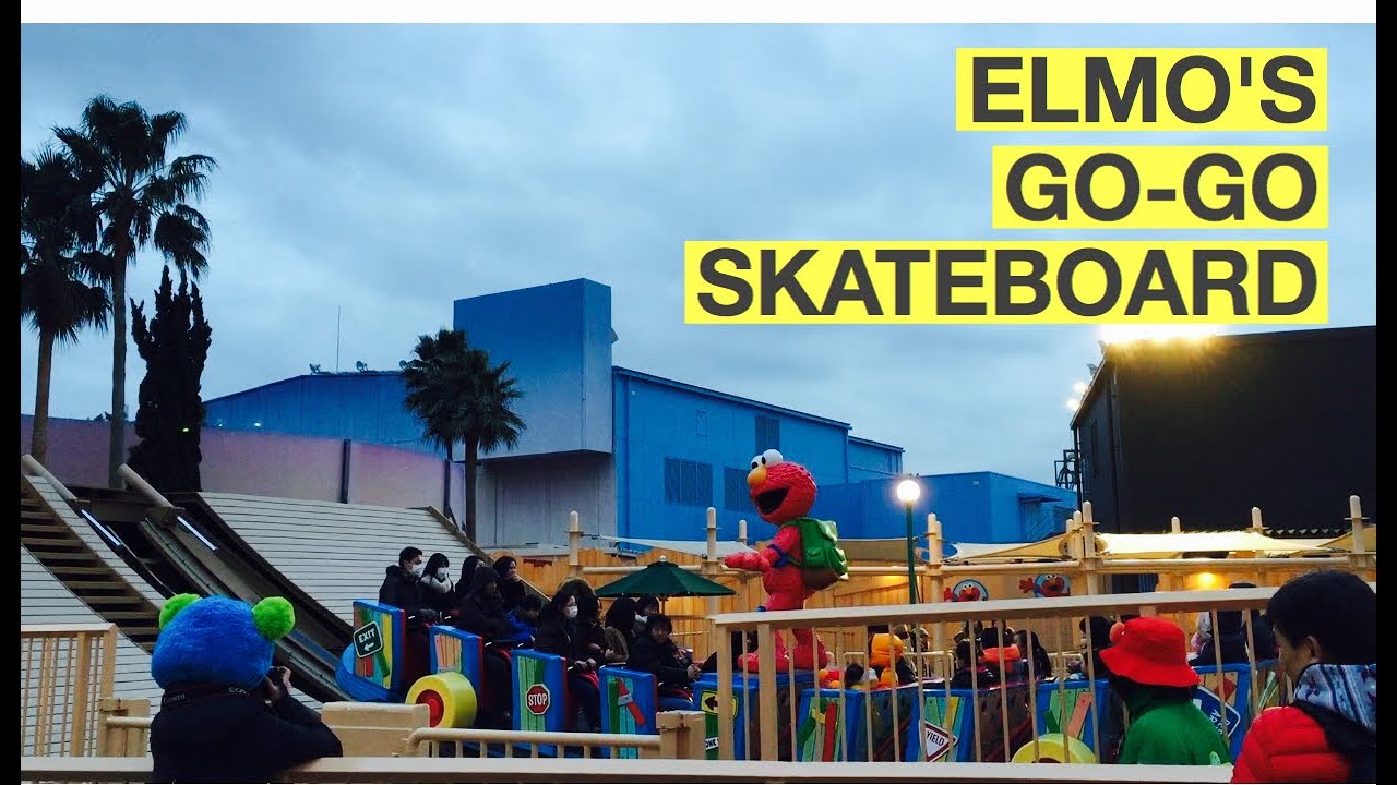 Universal Studios Japan Osaka - Elmo's Go-Go Skateboard - YouTube