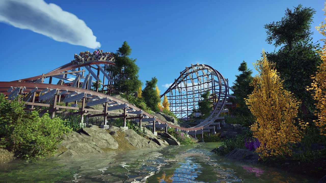 Planet Coaster - RAMPANT (Untamed Walibi) wooden coaster - POV - YouTube