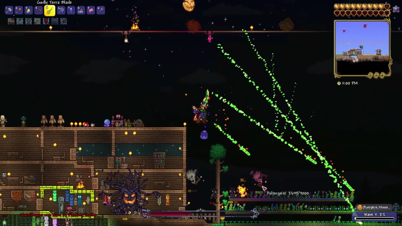 Terraria Pumpkin Moon Event - YouTube