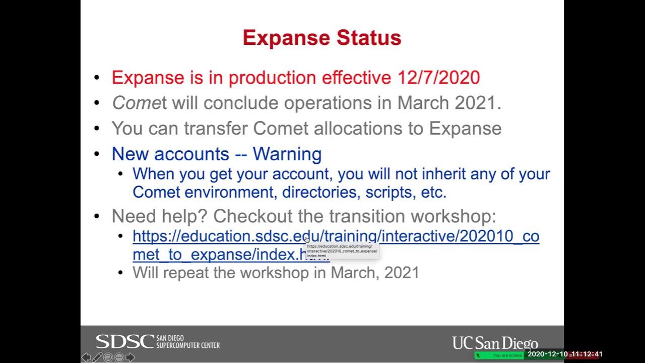 SDSC Webinar: Running Jupyter Notebooks on Expanse - YouTube