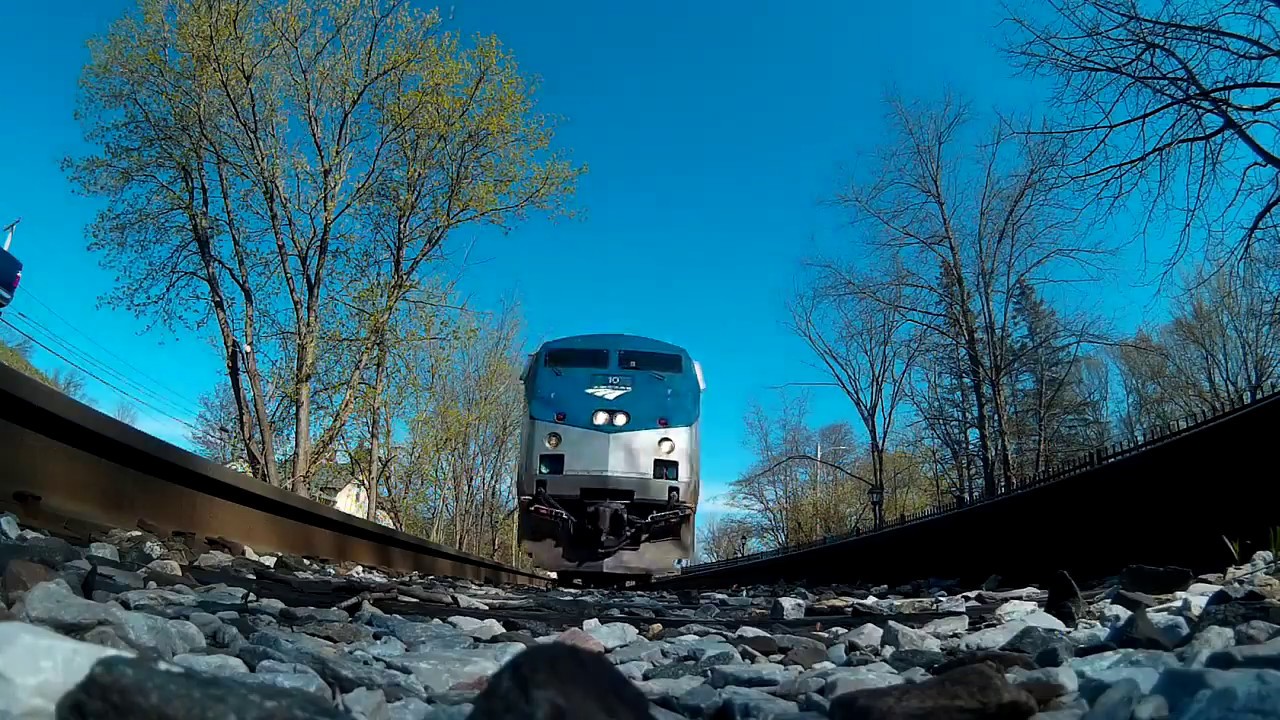 Amtrak Vermonter Train Essex Junction Station Vermont - YouTube
