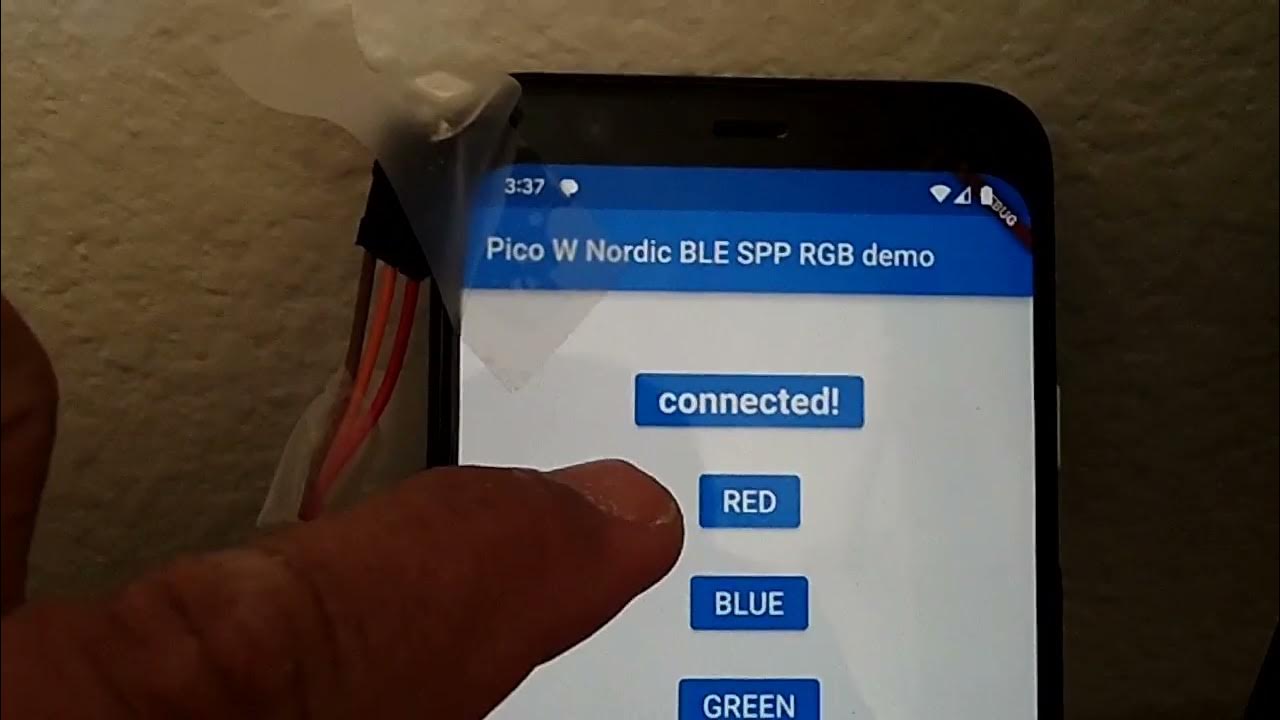 pico w bluetooth ble, ws2812 pio rgb demo with flutter android app, source in the desc, btstack ...