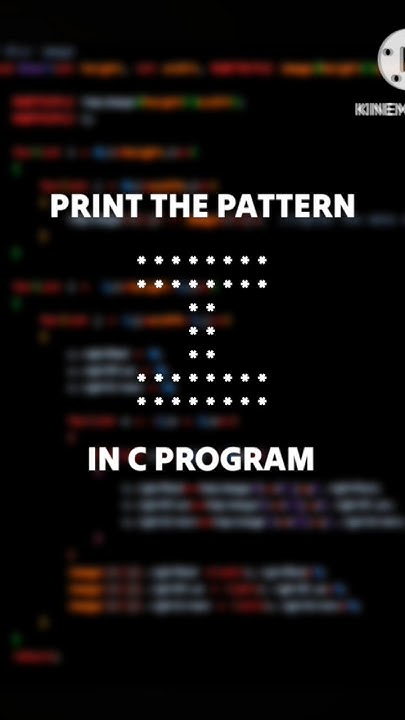 Print The Pattern Programming Cprogramming Coding Code Cpattern Youtube 