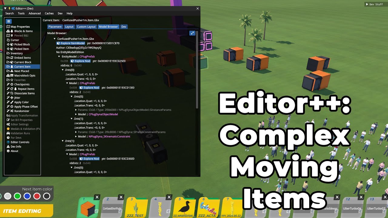 Editor++ Tutorial: Creating Complex Custom Moving Items - YouTube