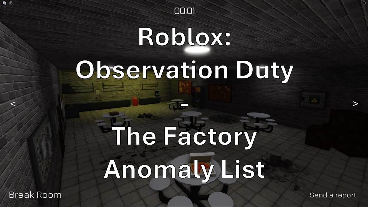 Roblox: Observation Duty - The Factory Anomaly List - YouTube