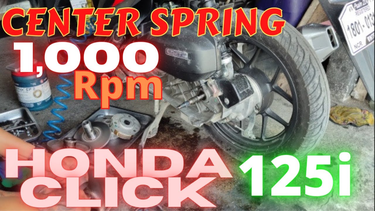 Center spring 1000rpm for honda click 125i - YouTube