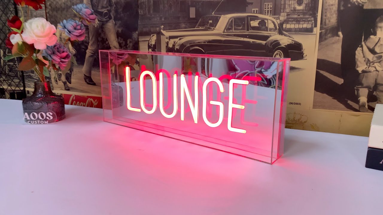 Battery Powered : Wireless Neon Box Signs 2 - YouTube