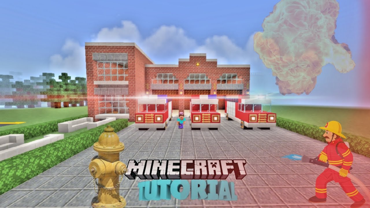 Fire station in minecraft - Tutorial🚒🚒🚒 - YouTube