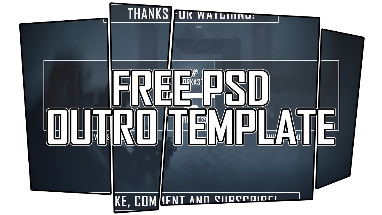 FREE OUTRO TEMPLATE - PSD FREE DOWNLOAD - PHOTOSHOP - YouTube