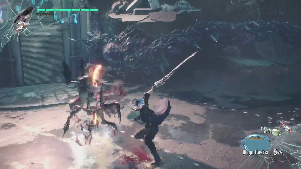 Devil May Cry 5 Use Mega Buster Devil Breaker with Red Queen and Blue ...